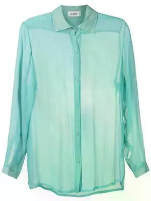 AMIR SLAMA Sheer Crinkled Silk Shirt