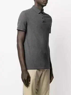 Polo Ralph Lauren Logo-patch Short-sleeved Polo Shirt - Grey