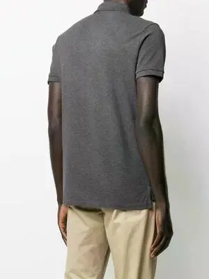 Polo Ralph Lauren Logo-patch Short-sleeved Polo Shirt - Grey
