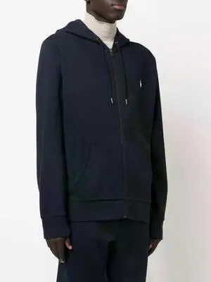 Polo Ralph Lauren Cotton-blend Jersey Zip-up Hoodie - Blue