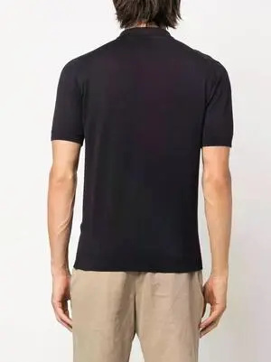 John Smedley Fine-knit Polo Shirt - Blue