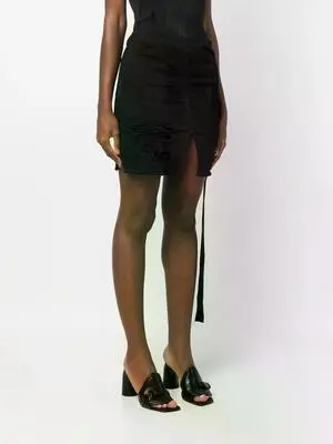 Rick Owens Distressed Denim Mini Skirt