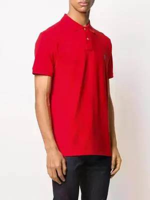 Polo Ralph Lauren Logo Embroidered Polo Shirt - Red