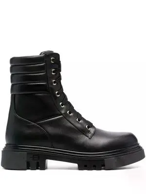 BALDININI Leather Combat Boots