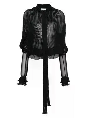 Blumarine Pleated Silk Blouse