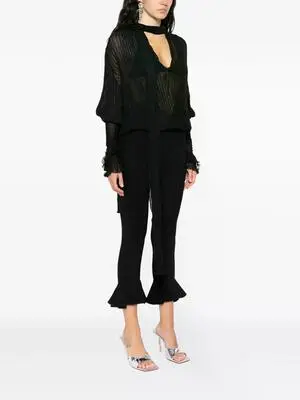 Blumarine Pleated Silk Blouse