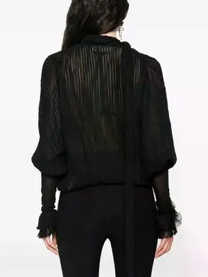 Blumarine Pleated Silk Blouse