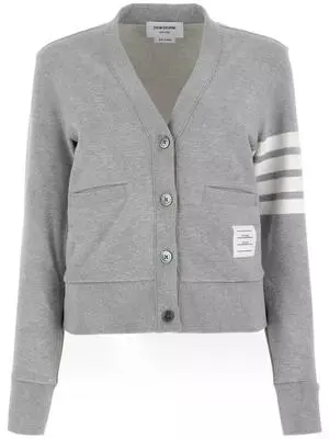 Thom Browne 4-bar Stripe Cardigan - Grey