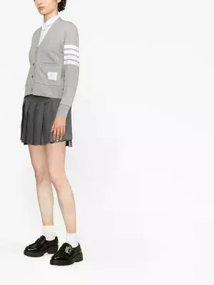 Thom Browne 4-bar Stripe Cardigan - Grey