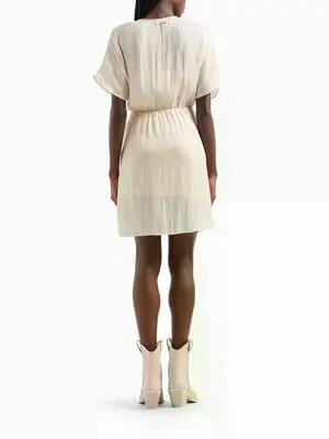 Armani Exchange Chiffon Mini Wrap Dress