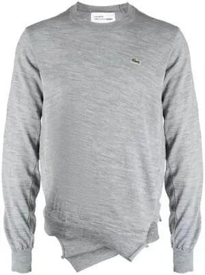 Comme Des Garçons Logo-patch Wool Jumper - Grey