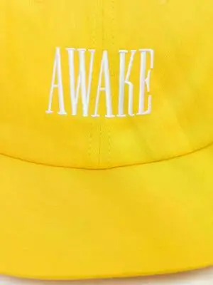 AWAKE NY Logo-embroidered Cap - Yellow