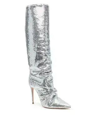 Casadei Sequinned Knee-high Boots