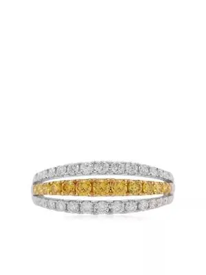 HYT JEWELRY 18kt White Gold Diamond Band Ring - Silver
