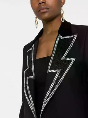 Philipp Plein Rhinestone Embellished Cropped Blazer