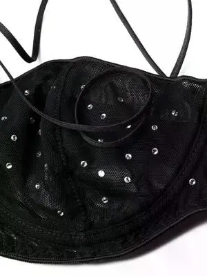 Oseree Crystal-embellished Bra Set
