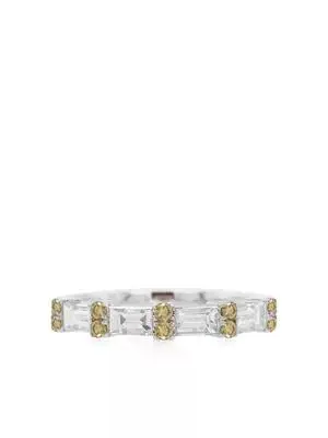 HYT JEWELRY 18kt White Gold Diamond Band Ring - Silver