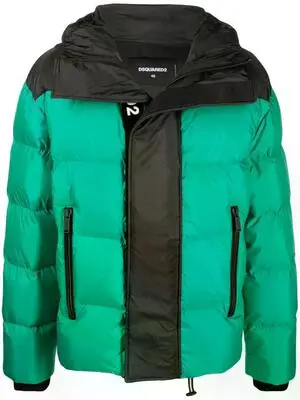 Dsquared2 Zip-pockets Hooded Padded Jacket - Green