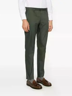 PT TORINO Mid-rise Tapered Chinos - Green