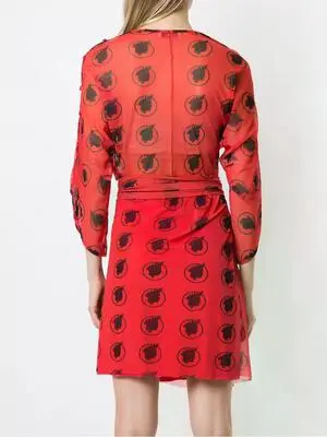 AMIR SLAMA Printed Tulle Mini Dress