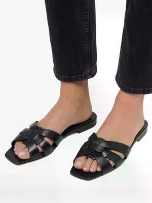 Saint Laurent Tribute Sandals - Black