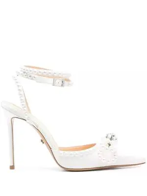 Mach & Mach 110mm Double-bow Pumps - White