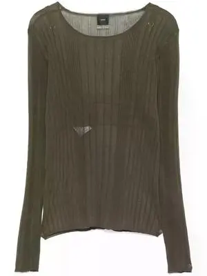 Pinko Semi-sheer Ribbed Top