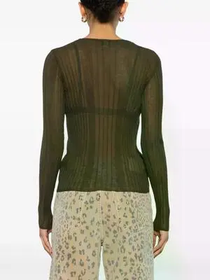 Pinko Semi-sheer Ribbed Top