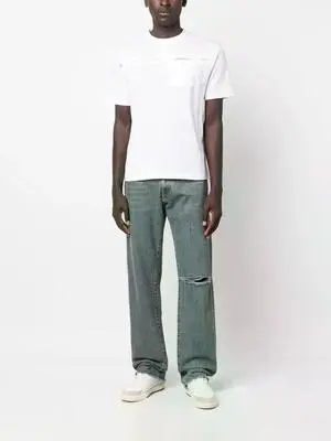 Palm Angels Logo-stripe Crew-neck T-shirt
