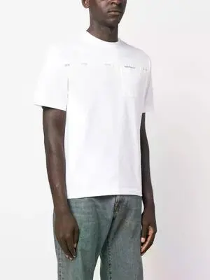 Palm Angels Logo-stripe Crew-neck T-shirt
