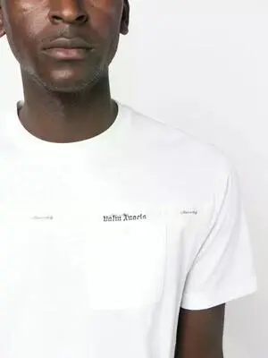Palm Angels Logo-stripe Crew-neck T-shirt