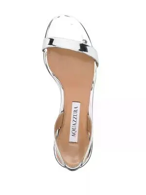 AQUAZZURA So Nude 50mm Metallic Sandals