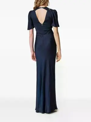 TWINSET Hammered Satin Maxi Dress