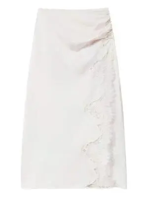 TWINSET Lace-insert Midi Skirt