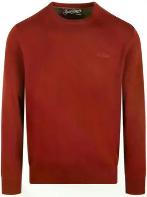 MC2 SAINT BARTH Logo-embroidered Sweater - Red