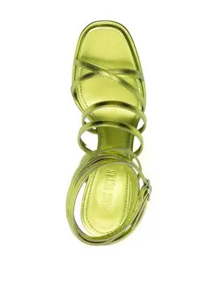Paris Texas Melena 135mm Metallic Platform Sandals