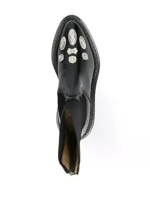 Toga Pointed Leather Ankle Boots