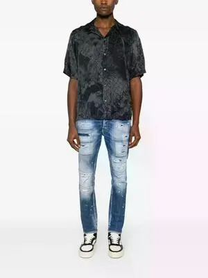 Dsquared2 Distressed Slim-leg Jeans - Blue