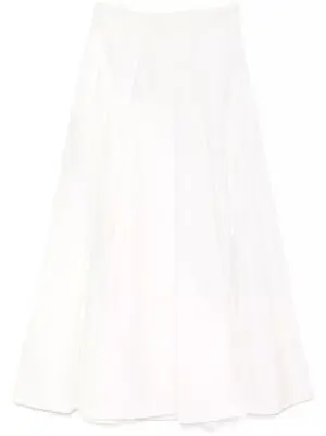 Elie Saab Poplin Midi Skirt