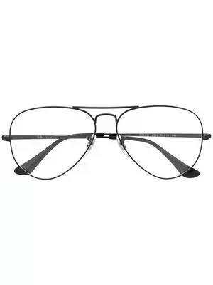 Ray-ban Oversized Round Frame Glasses - Black