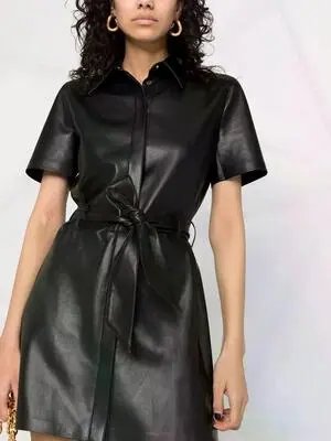 Nanushka Belted Mini Shirt Dress
