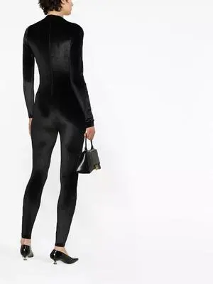 ATU BODY COUTURE Velvet Effect Long-sleeve Jumpsuit