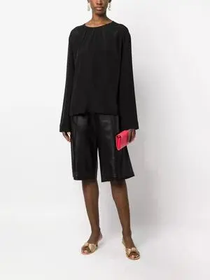 JOSEPH Gathered-neck Silk Blouse