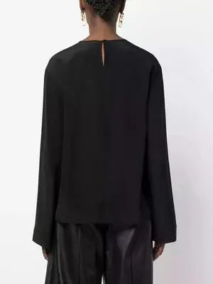 JOSEPH Gathered-neck Silk Blouse