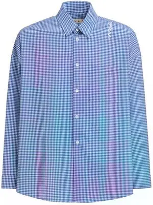 Marni Check Pattern Shirt - Blue
