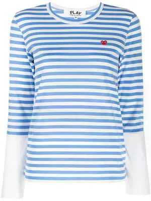 Play Comme Des Garcon Heart-patch Cotton T-shirt