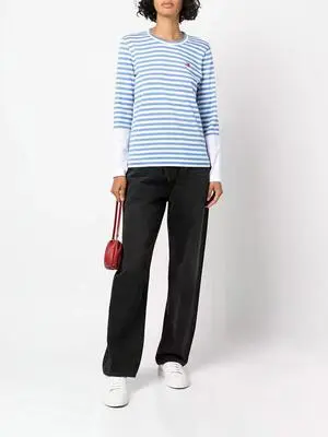 Play Comme Des Garcon Heart-patch Cotton T-shirt