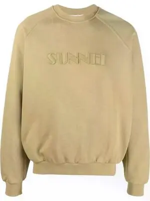 Sunnei Embroidered Logo Cotton Sweatshirt