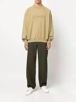 Sunnei Embroidered Logo Cotton Sweatshirt