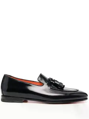 Santoni Leather Loafers With Tassel Detail